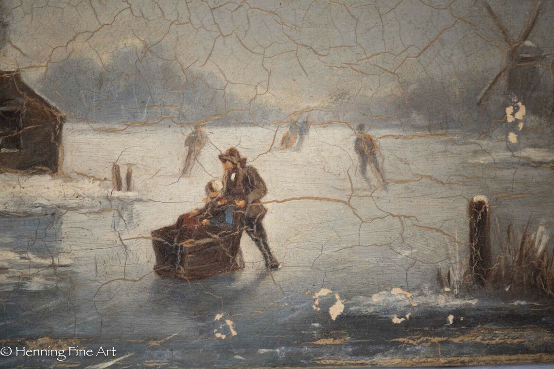 Original Leendert Springer Jr. Oil Painting on Board 1831-1894 Rare ...