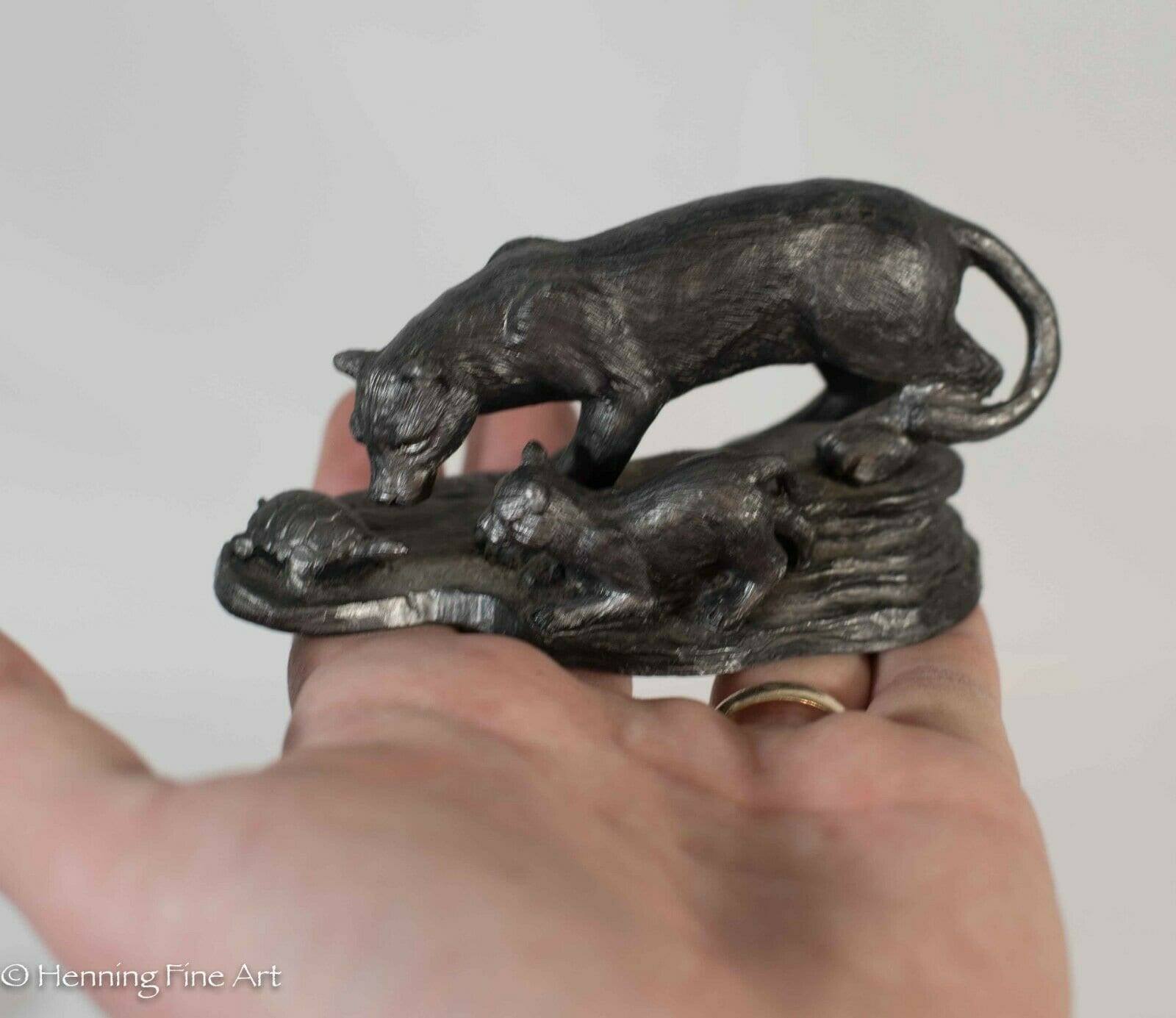 Michael Ricker Pewter Figures Set of 5, Dinosaur, Lions, Turtles ...