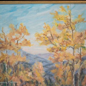 Beautiful Original Oil Painting Northeastern Mountain Fall Landscape ...
