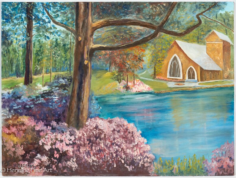 Beautiful Mid Century Oil Painting Ida Cason Callaway Memorial Chapel ...