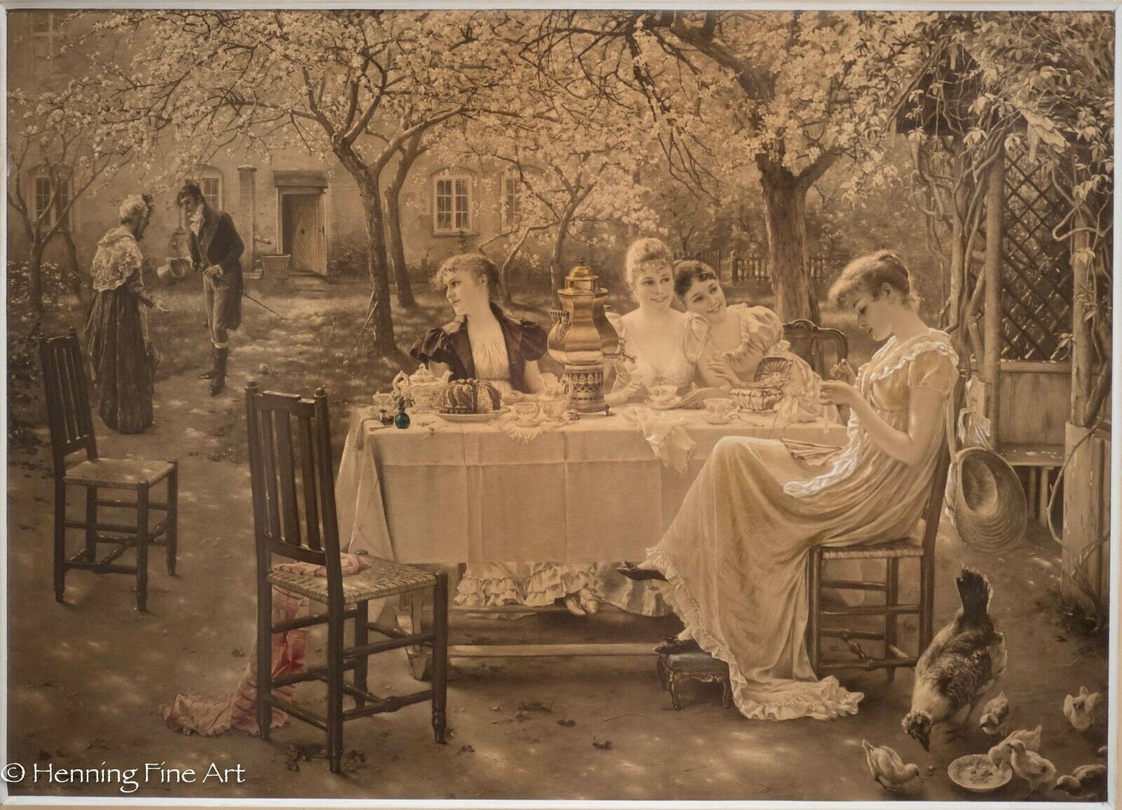 Stunning Antique Victorian Crystoleum Print by Franz | Etsy