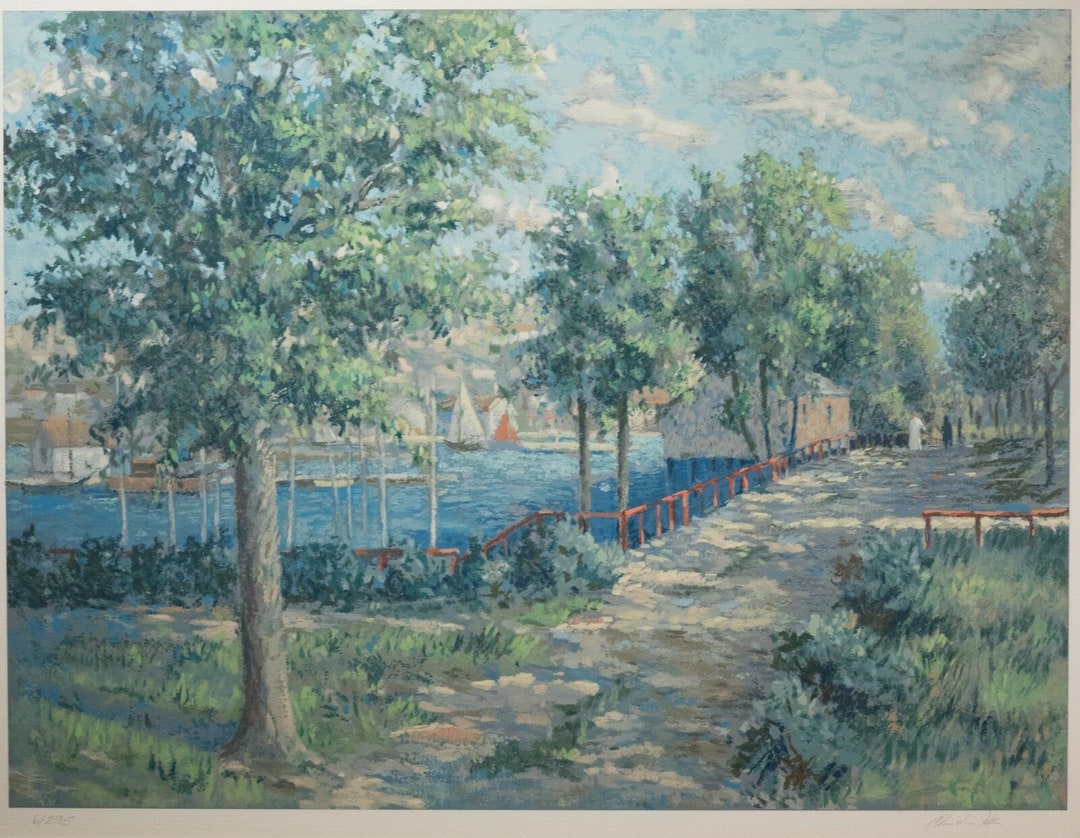 Christian Title Limited Edition Serigraph, "california Harbor" Signed ...