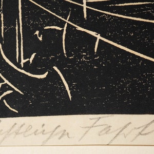 Beautiful Antique German Expressionist Woodcut From Franz Beck ...