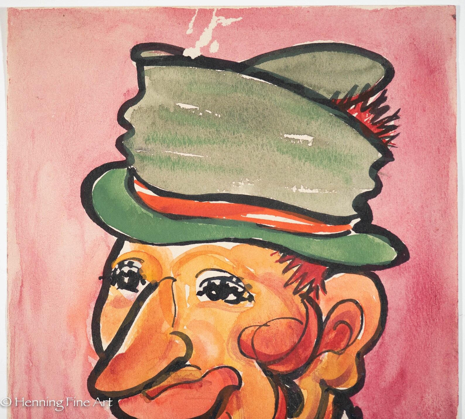Beautiful Vintage Carl Shaffer Impressionist Painting Male Portrait WPA ...