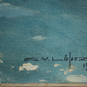 Beautiful Crispin Lopez Oil Painting Dynamic Sea Scape Signed & Large ...