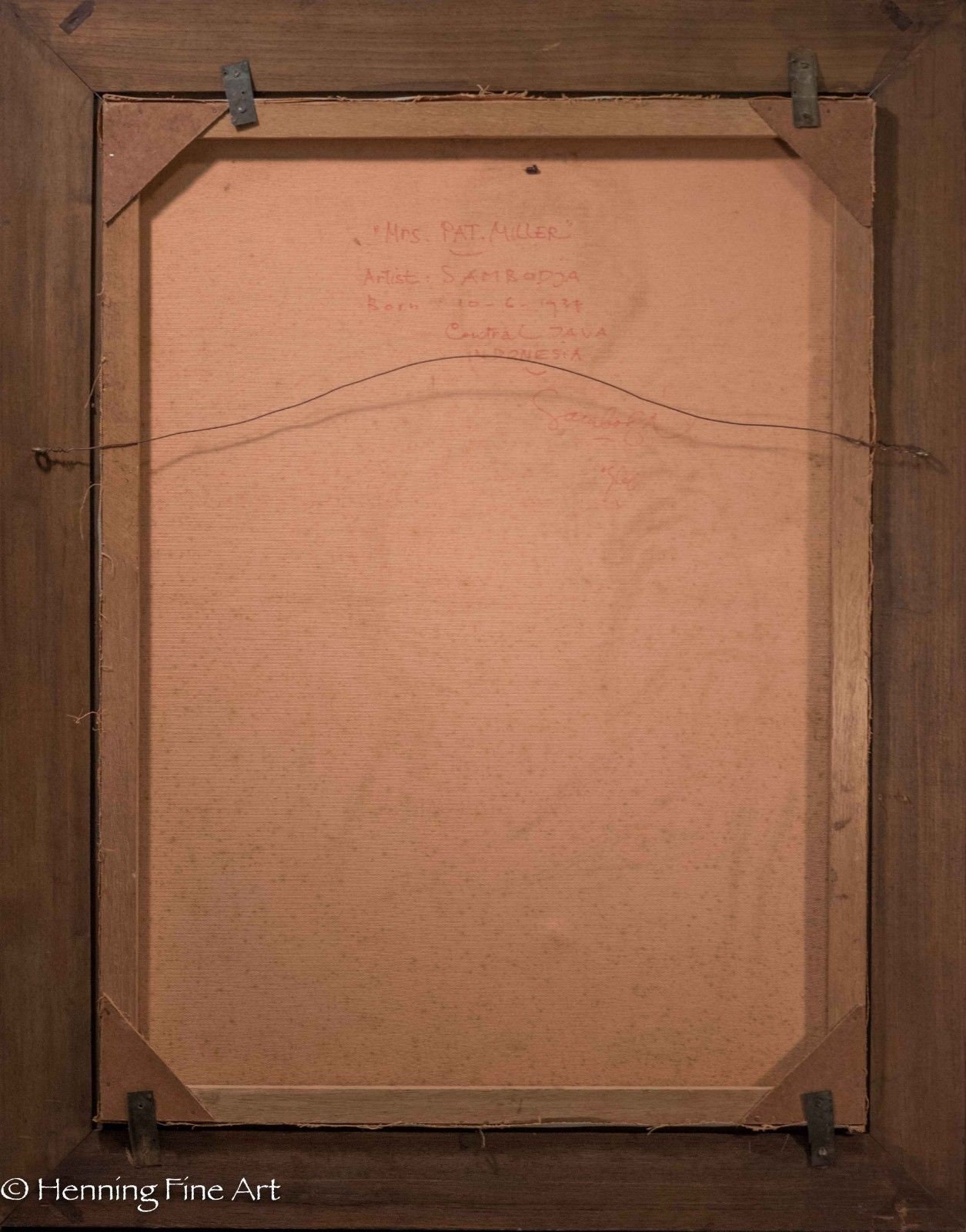 Rare Sambodja Oil Painting Female Portrait Listed Indonesian | Etsy