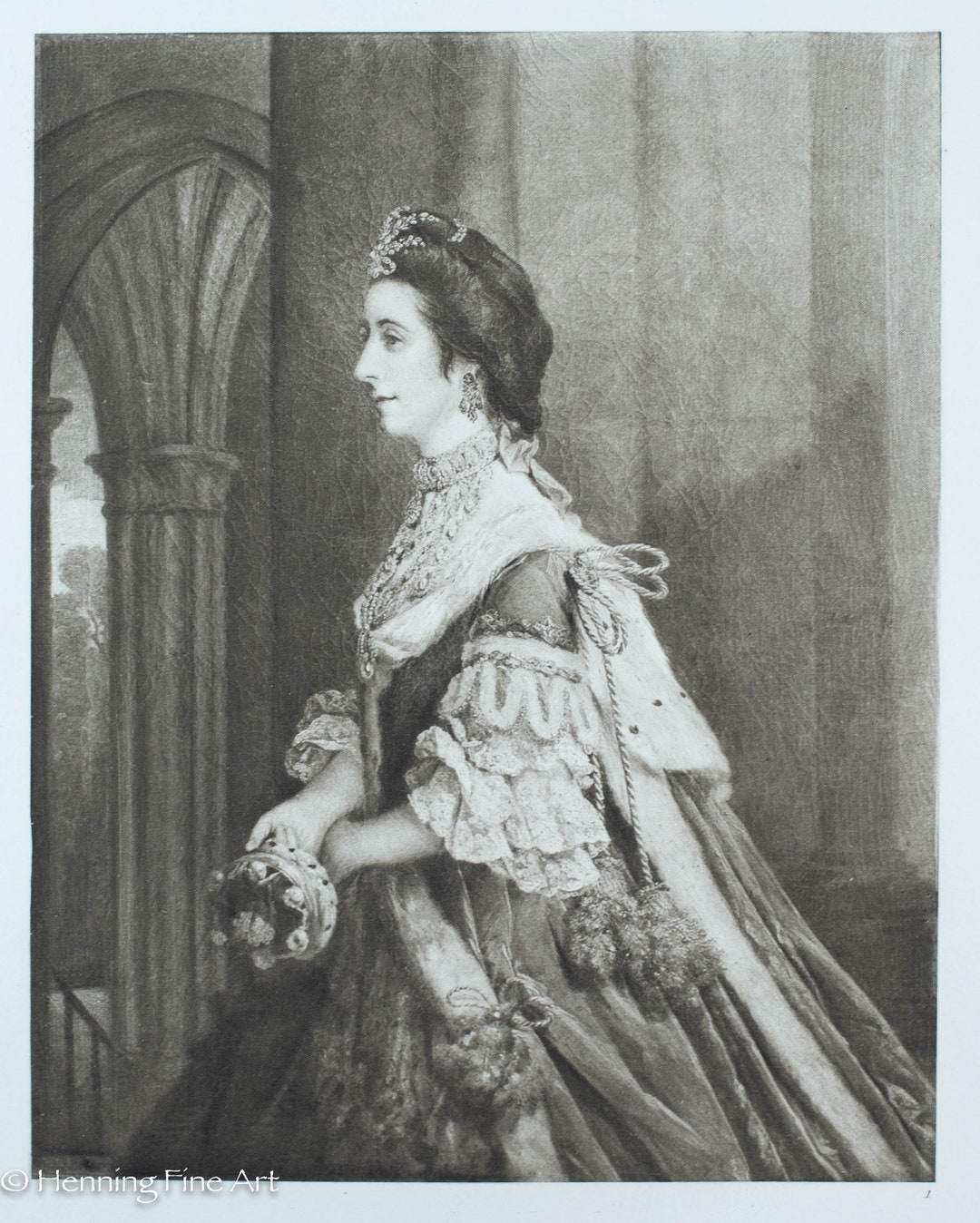 Antique Frances Cotes Photogravure Engraving of Lady Fortescue Anne ...