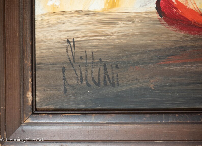 Stunning Mid-century Oil Painting of Matador Bull Fighter and Bull by ...