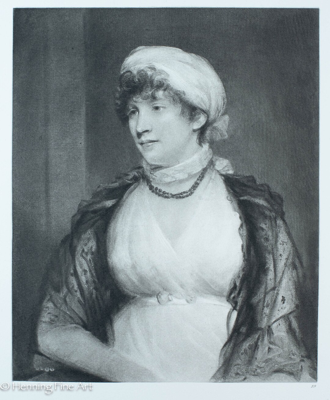 Antique John Hoppner Photogravure Engraving Portrait of Madame Raine ...