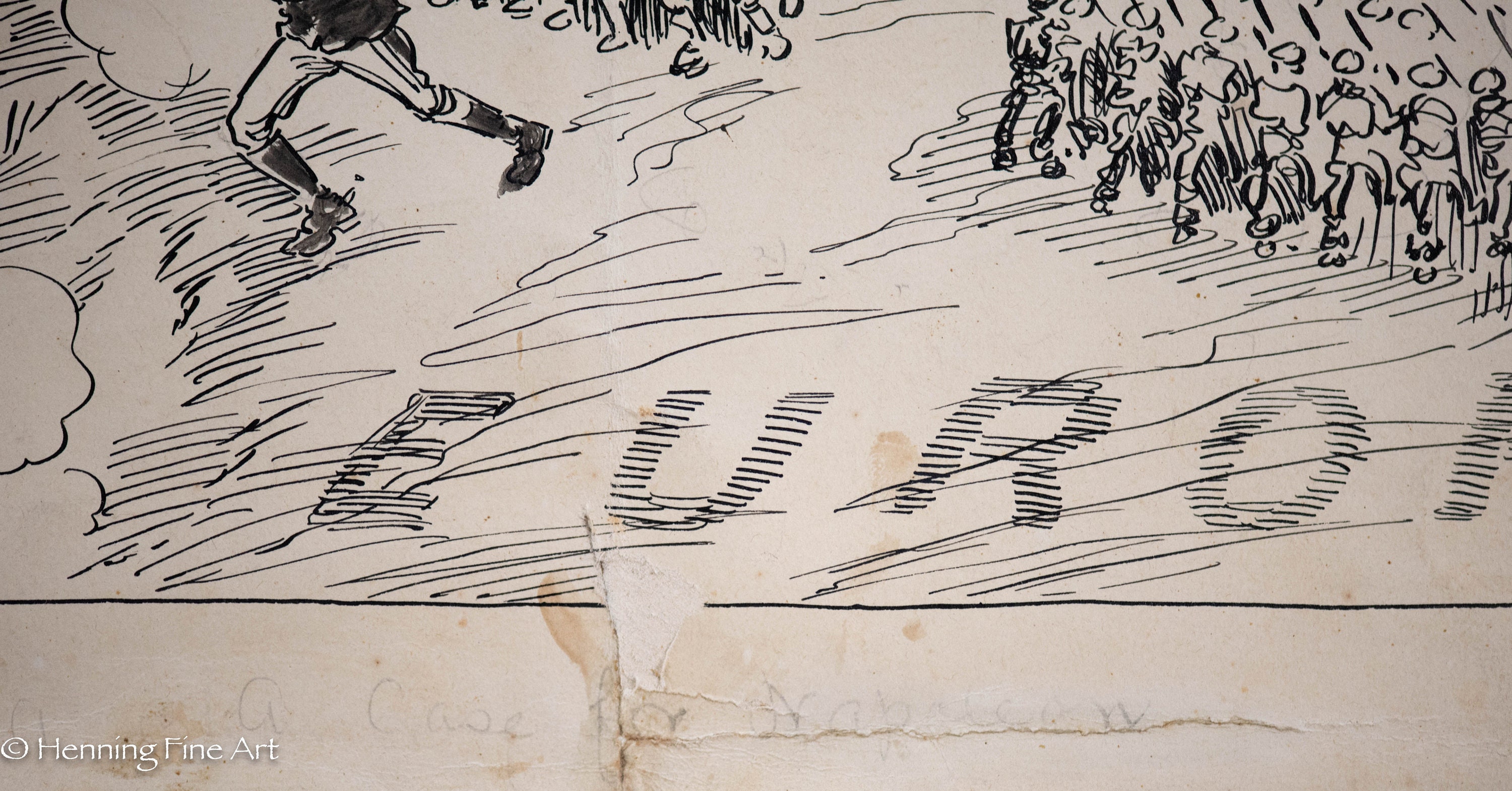 Beautiful Antique WWI Illustration Editorial Ink Drawing by Norman ...