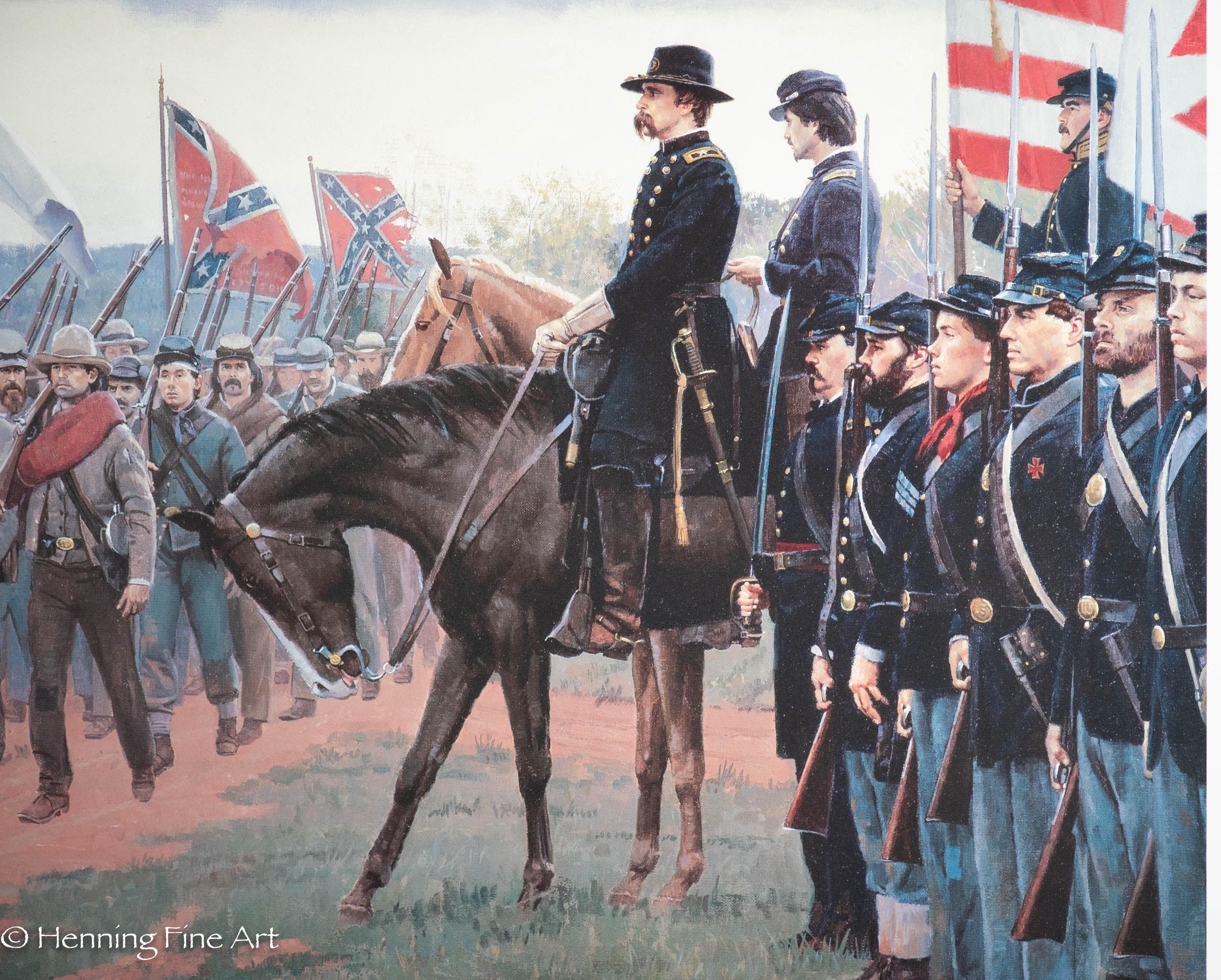 Beautiful Don Spaulding Civil War Lithograph Honor Answering Honor ...