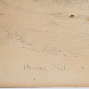 Beautiful Vintage English Pencil Drawing of Hound Hill, England Fine ...