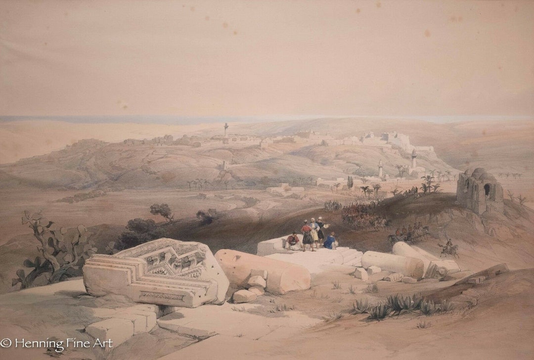 David Roberts Hand Colored Lithograph "gaza, March 21st 1839" FINE ...