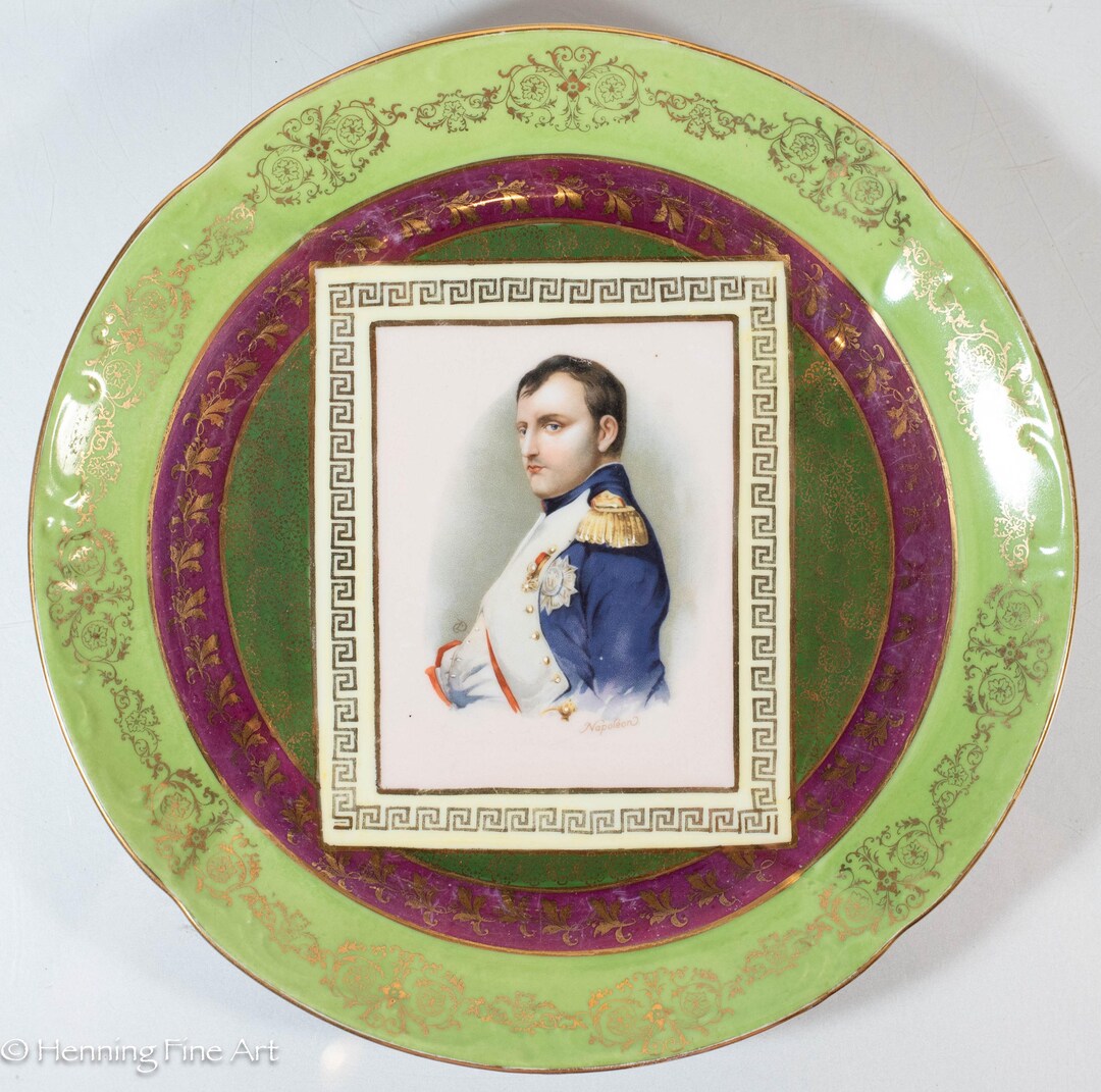 Stunning Antique Vienna Austria Porcelain Napoleon Plate Hand Painted ...