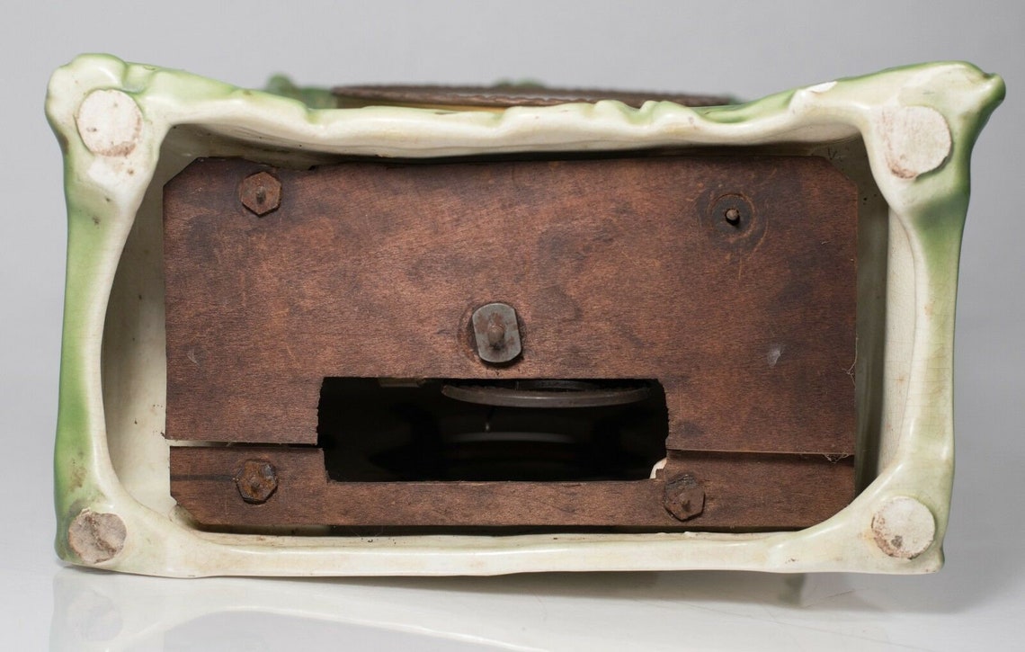 Antique Gilbert 438 Porcelain Case Clock, Beautiful Green W/ Original ...