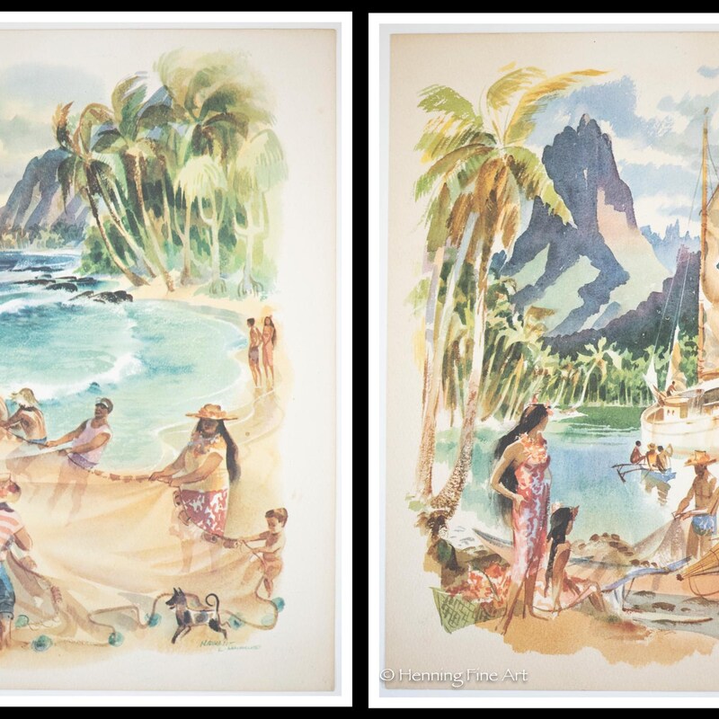 Vintage Hawaiian Art - Etsy