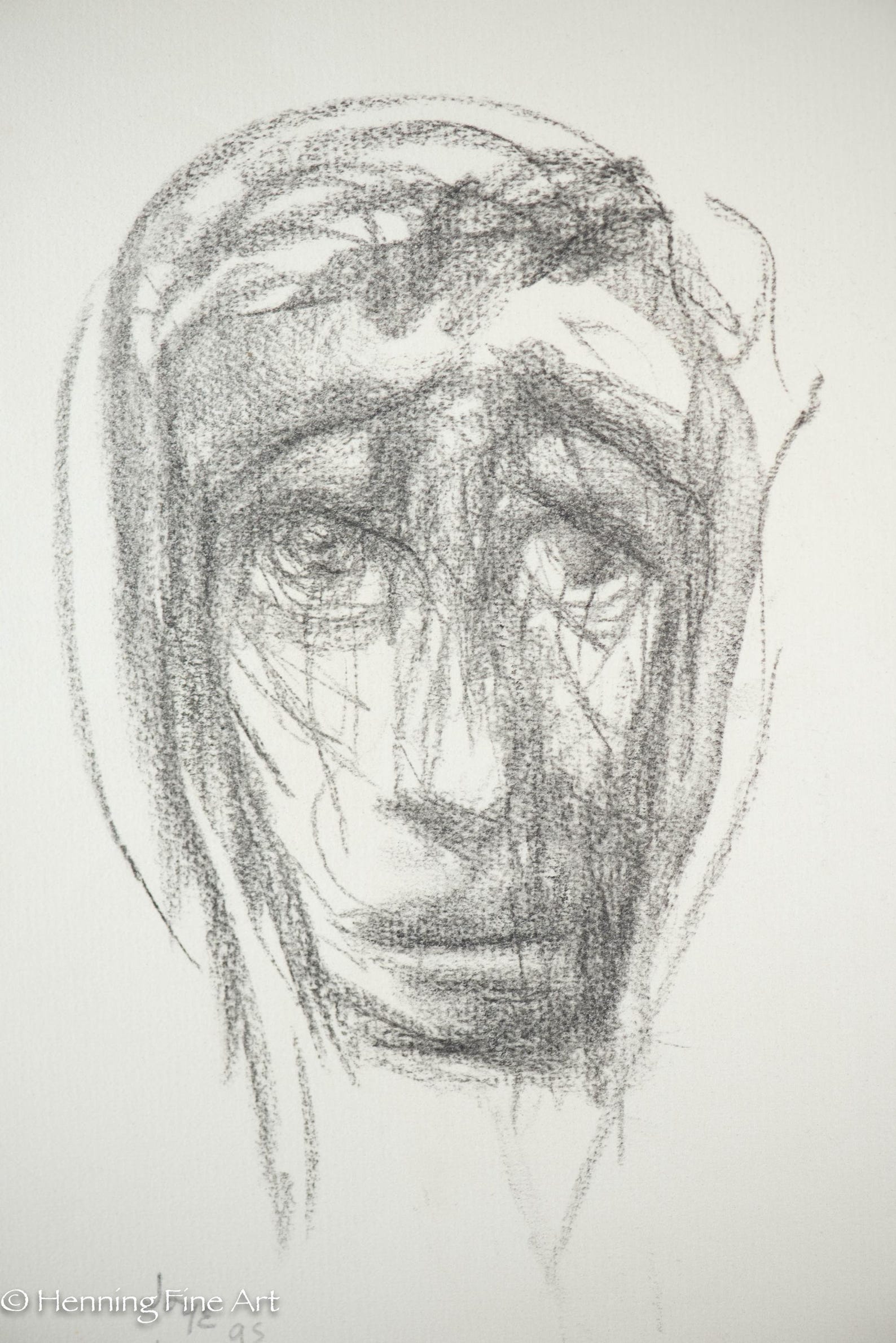 Fascinating & Complex Portrait W/ Pencil Inscriptions - Etsy