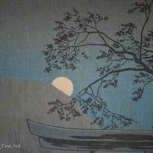 Beautiful Takahsi Hirokai Shotei Japanese Woodblock Moon Over - Etsy