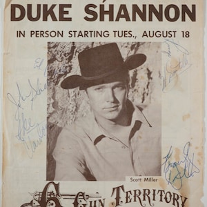 Duke Shannon Signed Photo Wagon Train Cast Signed Ocala Silver Springs ...