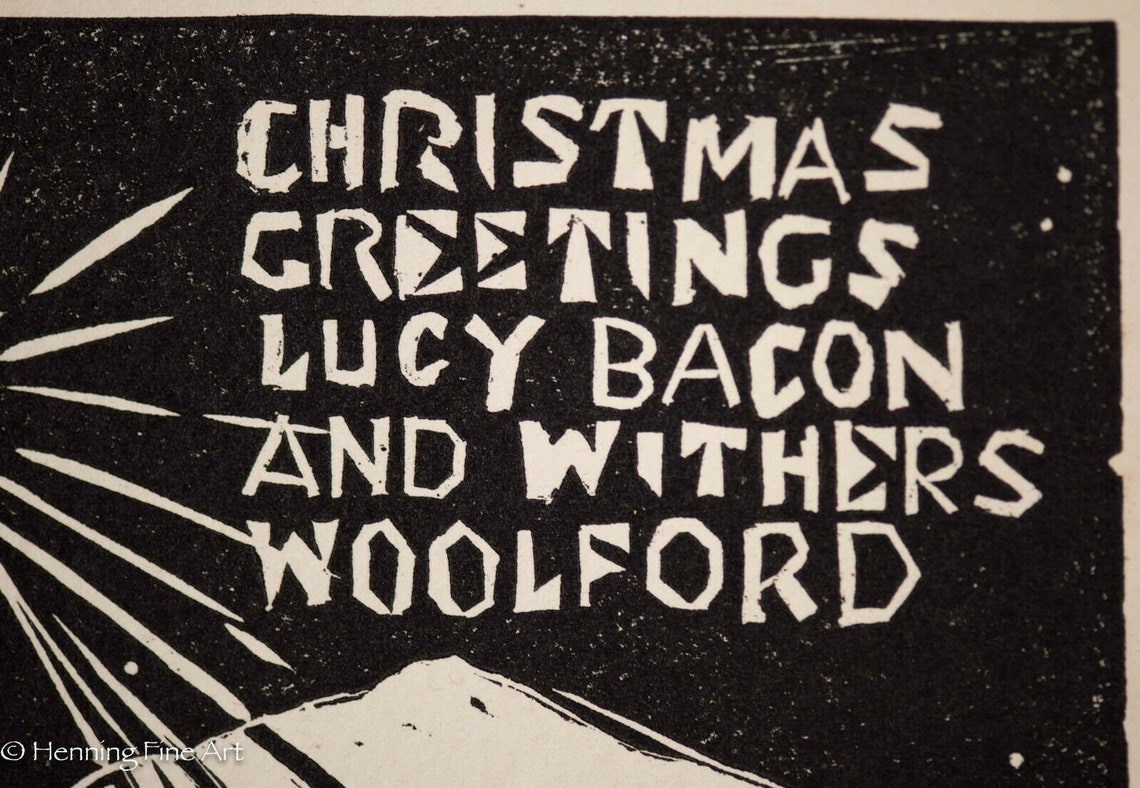 Lucy Bacon Santa Fe Christmas Card From Lucy Bacon's - Etsy