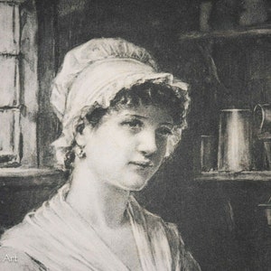 Antique American Print by Frederick Dielman "hetty Sorrel" Portrait19th ...