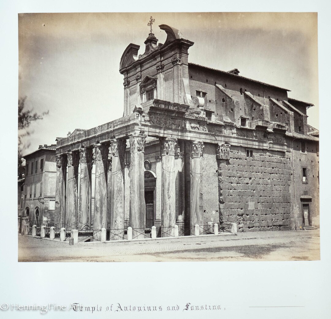 Rare Antique Albumen Photograph of "temple of Antoninus and Faustina ...