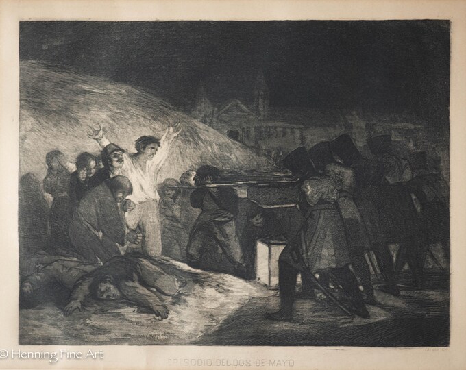 Antique 19th Century Etching Episode of the 2nd of May After Francisco ...