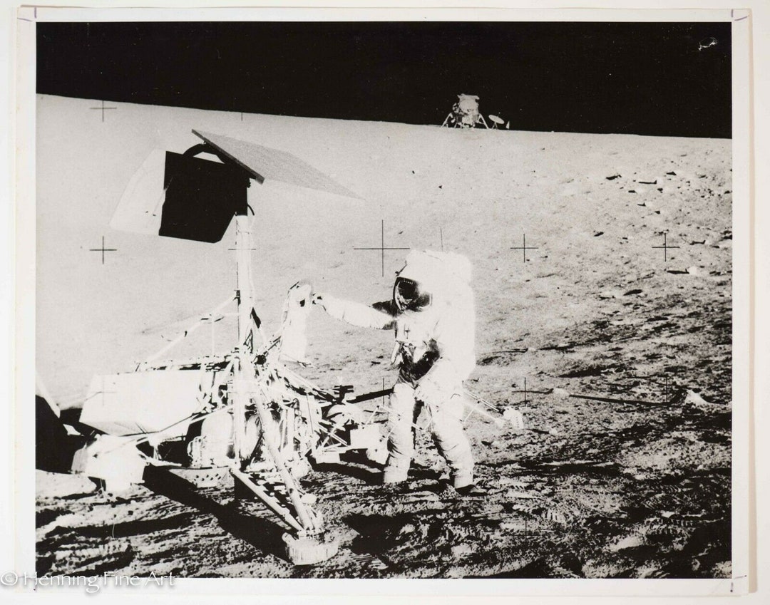 Original Ryan Nasa Astronaut Moon Photograph of Pete Conrad Moonwalk ...