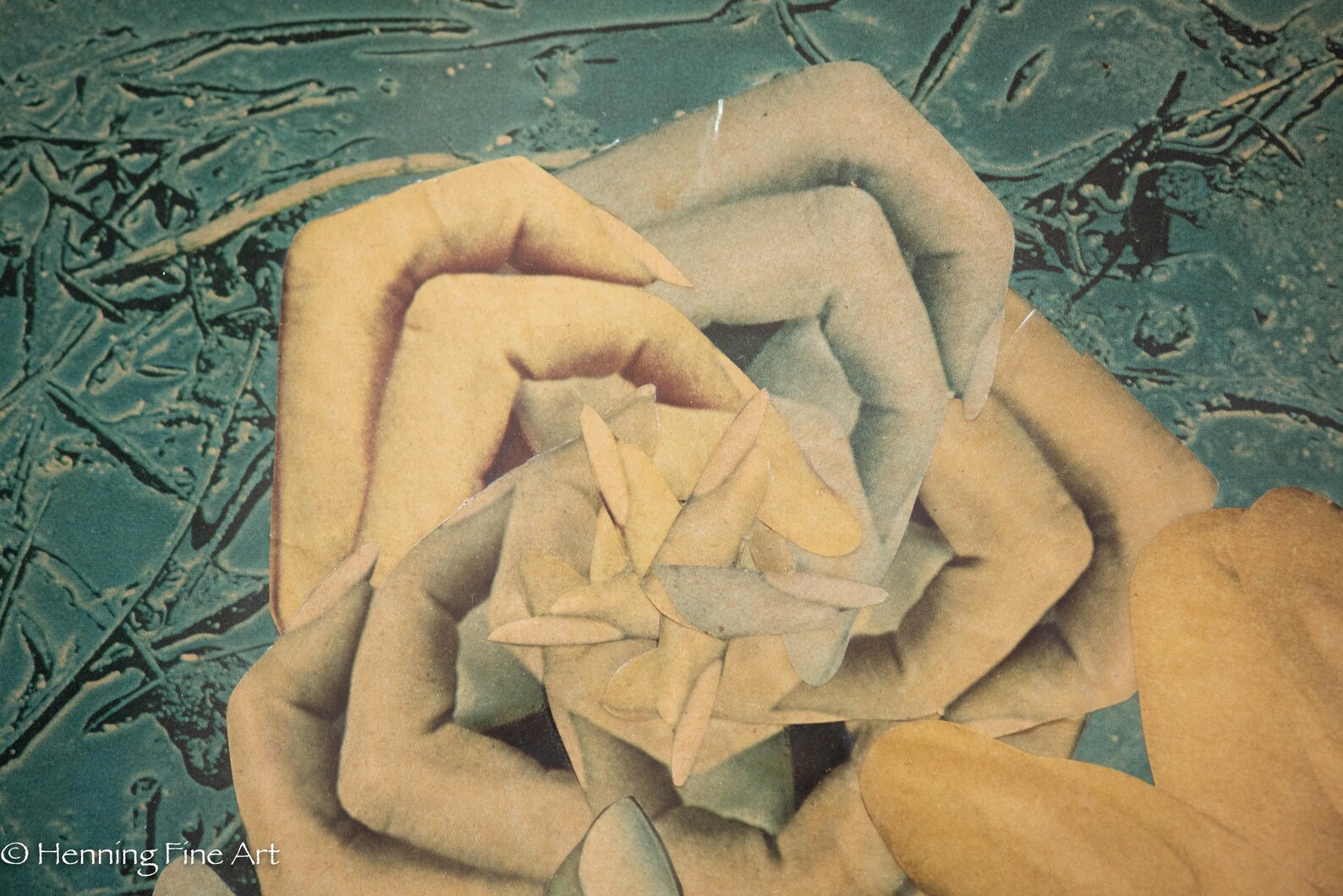 Beautiful George Ball Surrealist Collage Art Finger Bouquet Rare & Fine ...