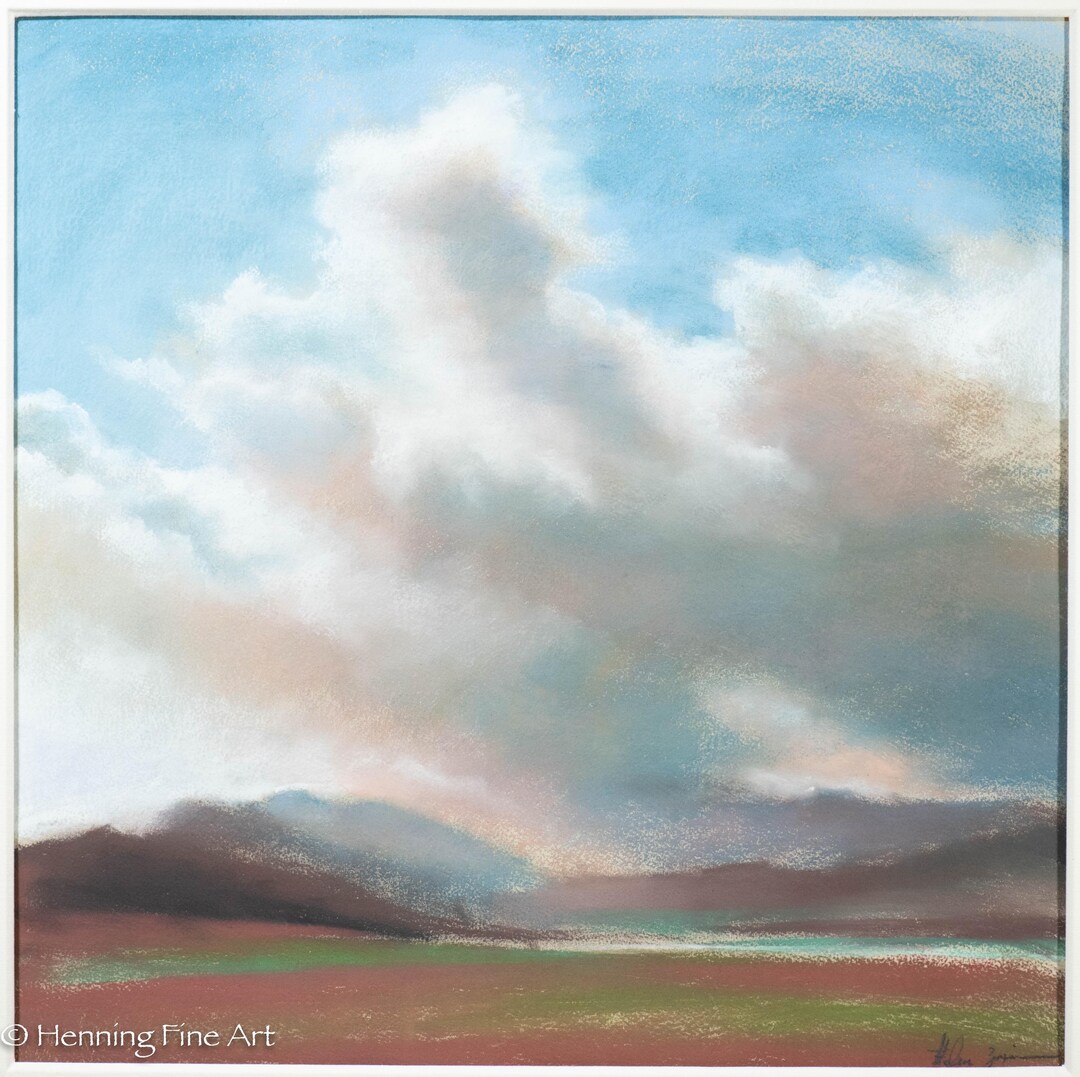 Stunning Helen Zarin Pastel Painting of Impressionist Mountain ...