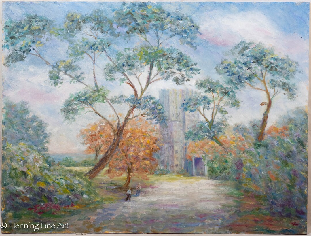 Beautiful Vintage Impressionist Oil Painting Lovely Fall Landscape With ...