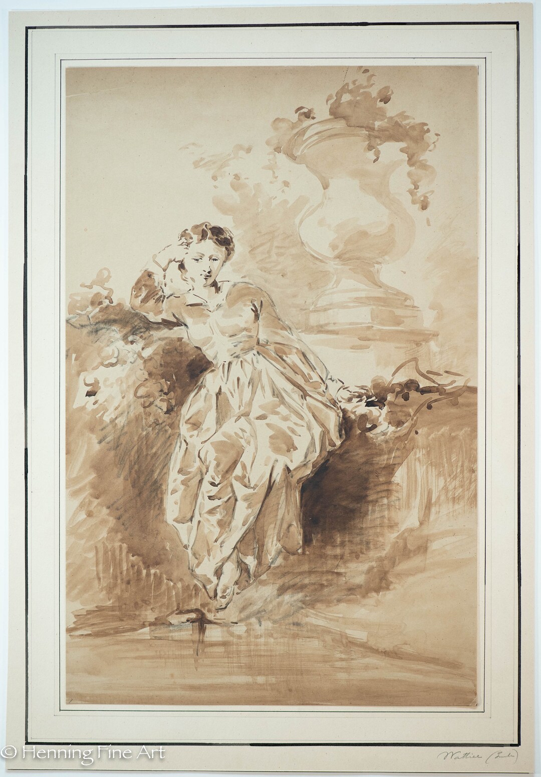 Beautiful Antique Charles Émile Wattier Painting Female French Portrait ...