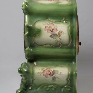 Antique Gilbert 438 Porcelain Case Clock, Beautiful Green W/ Original ...