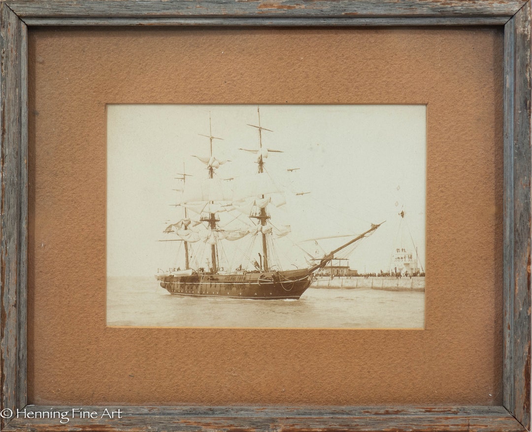 Beautiful Rare Antique Albumen Photograph of American Military Clipper ...