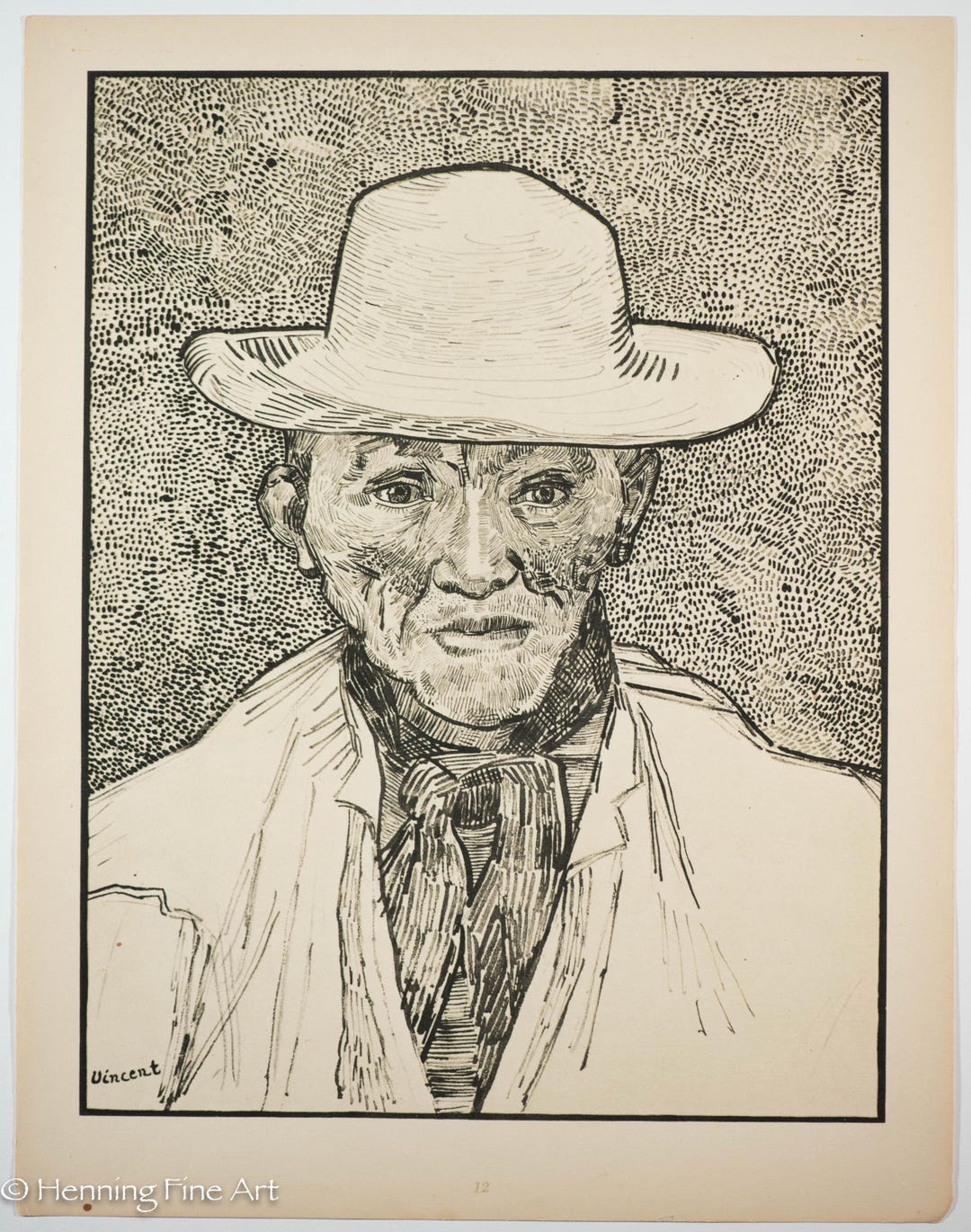 Vintage Vincent Van Gogh Print "peasant of the Camargue", Nice! - Etsy