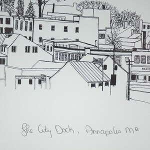 Beautiful Annapolis City Dock Lithograph Signed & Framed by Thomas ...