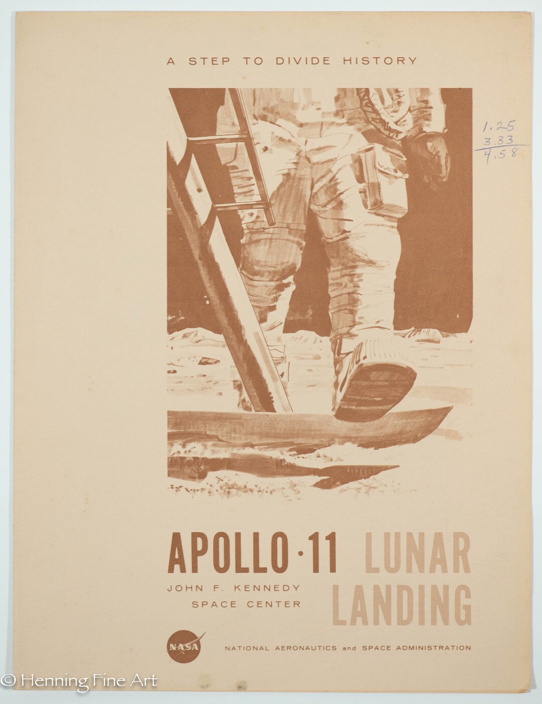 Vintage Nasa Pamphlet A Step to Divide History Apollo 11 Lunar Landing ...