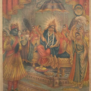 Rare Antique Hindu Lithograph Rai Rajah Calcutta Art Studio - Etsy