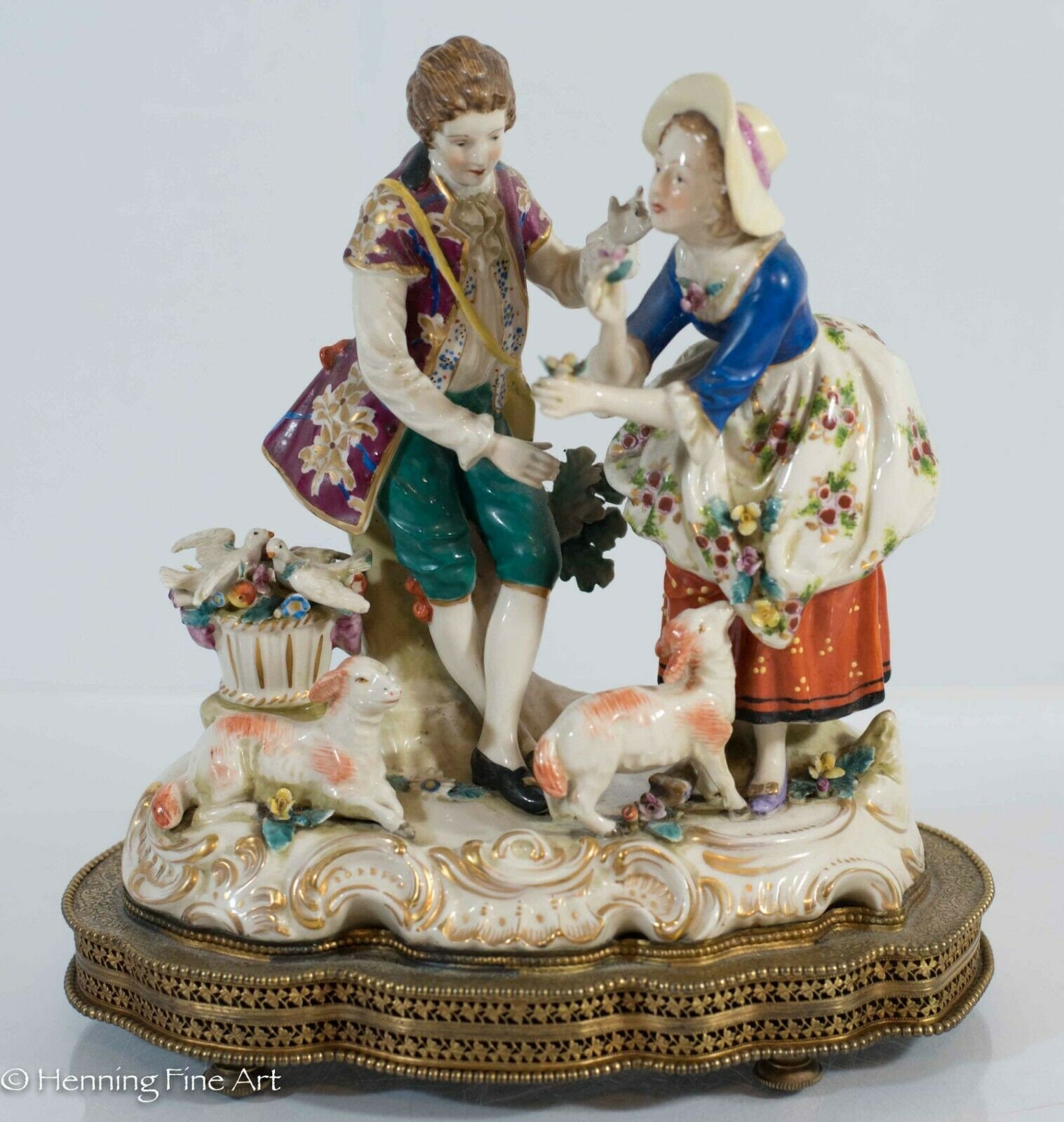 Antique Porcelain Victorian Figures Couple Music Box With - Etsy