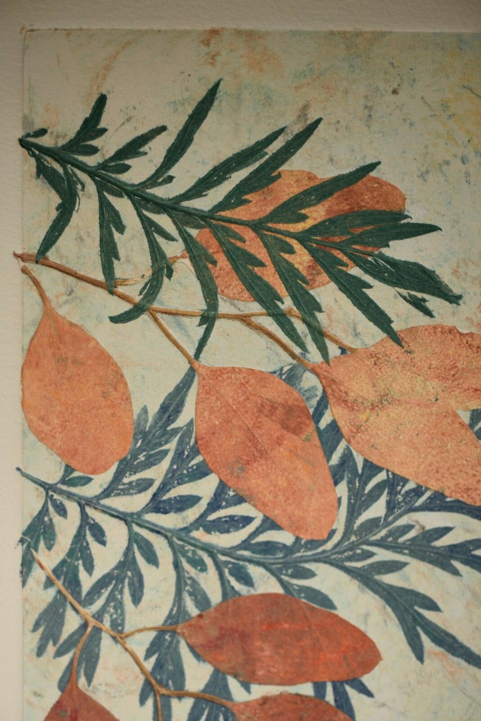 Michael John March Original Monoprint "summer Blossom Quintet" LARGE ...