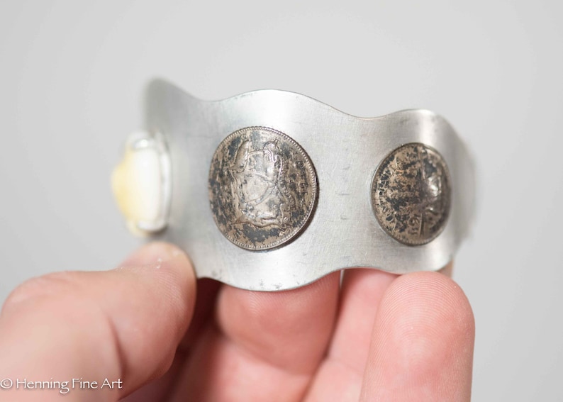 Vintage WWII Sweet Heart Bracelets Etched Aluminum With Sea Shell ...