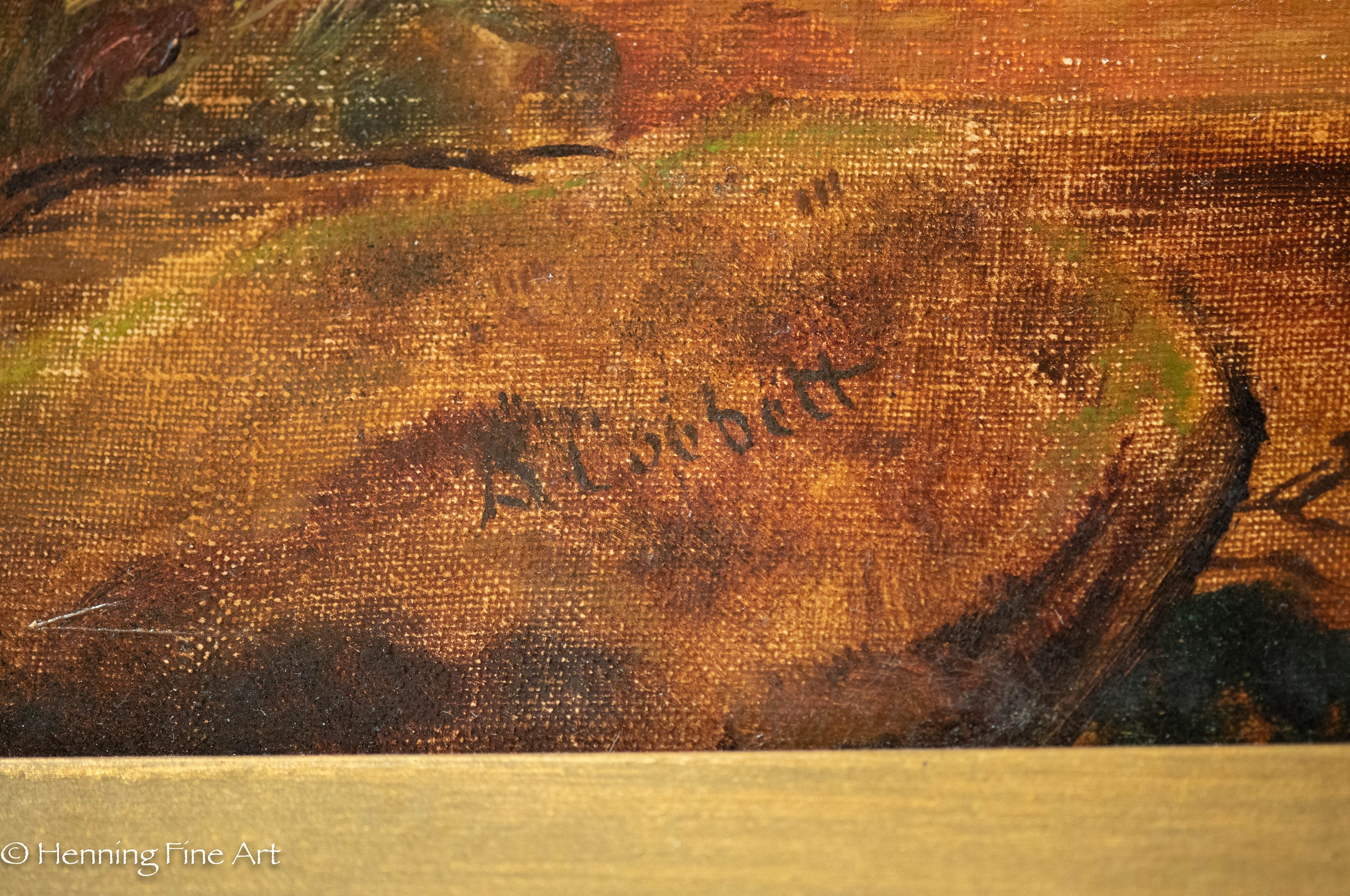 Stunning Antique Edward John Cobbett (attr.) Oil Painting Mother and ...