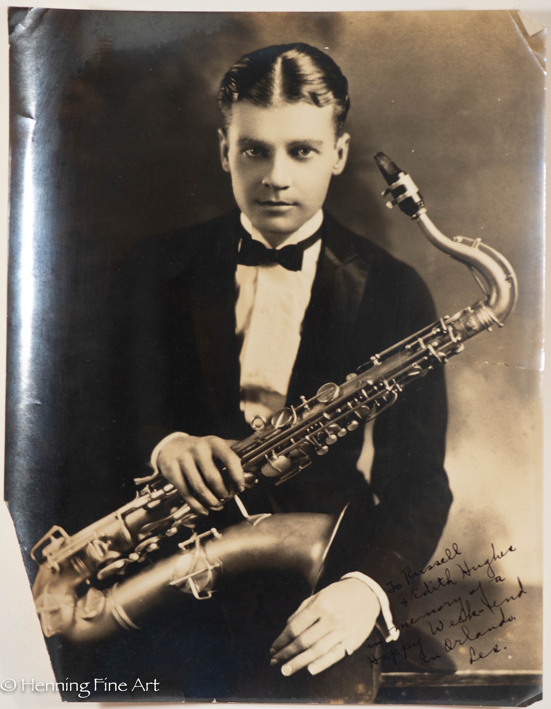Antique Signed Photo of Les Allen Saxophonist Musician, Nice! - Etsy