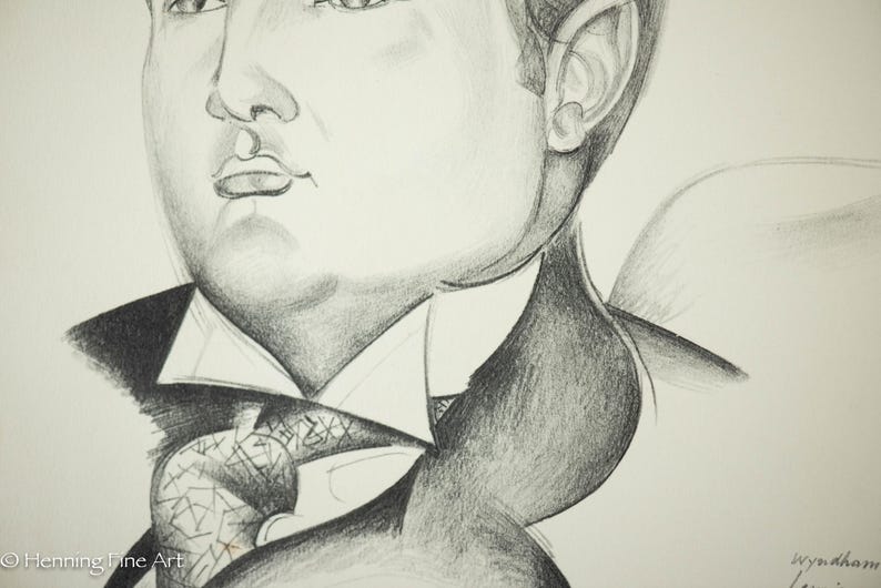 Vintage Lithograph "constant Lambert" by Wyndham Lewis, Art Deco ...