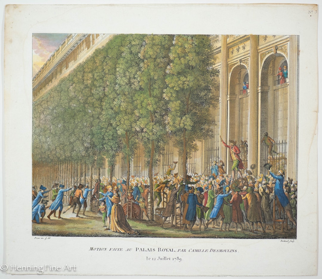 Beautiful Antique Engraving of the French Revolution 1804 Hand Colored ...