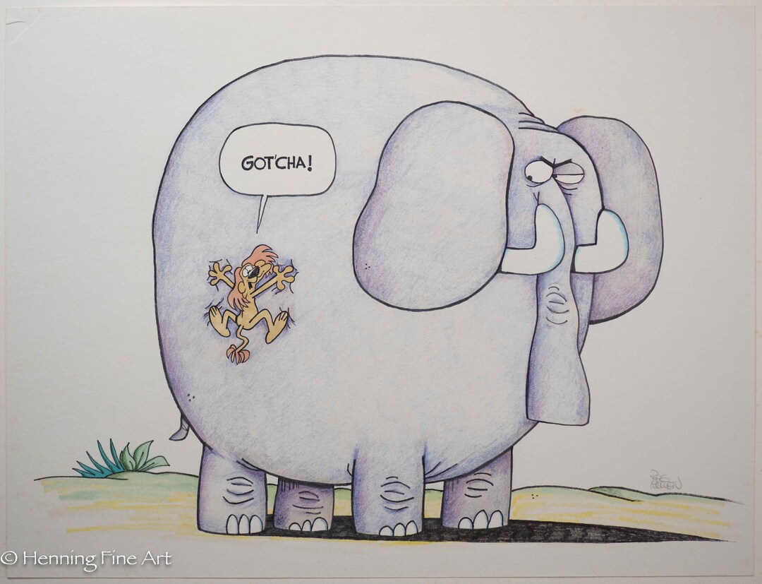 Beautiful Vintage Roger Bollen Animal Crackers Comic Illustration Fine ...