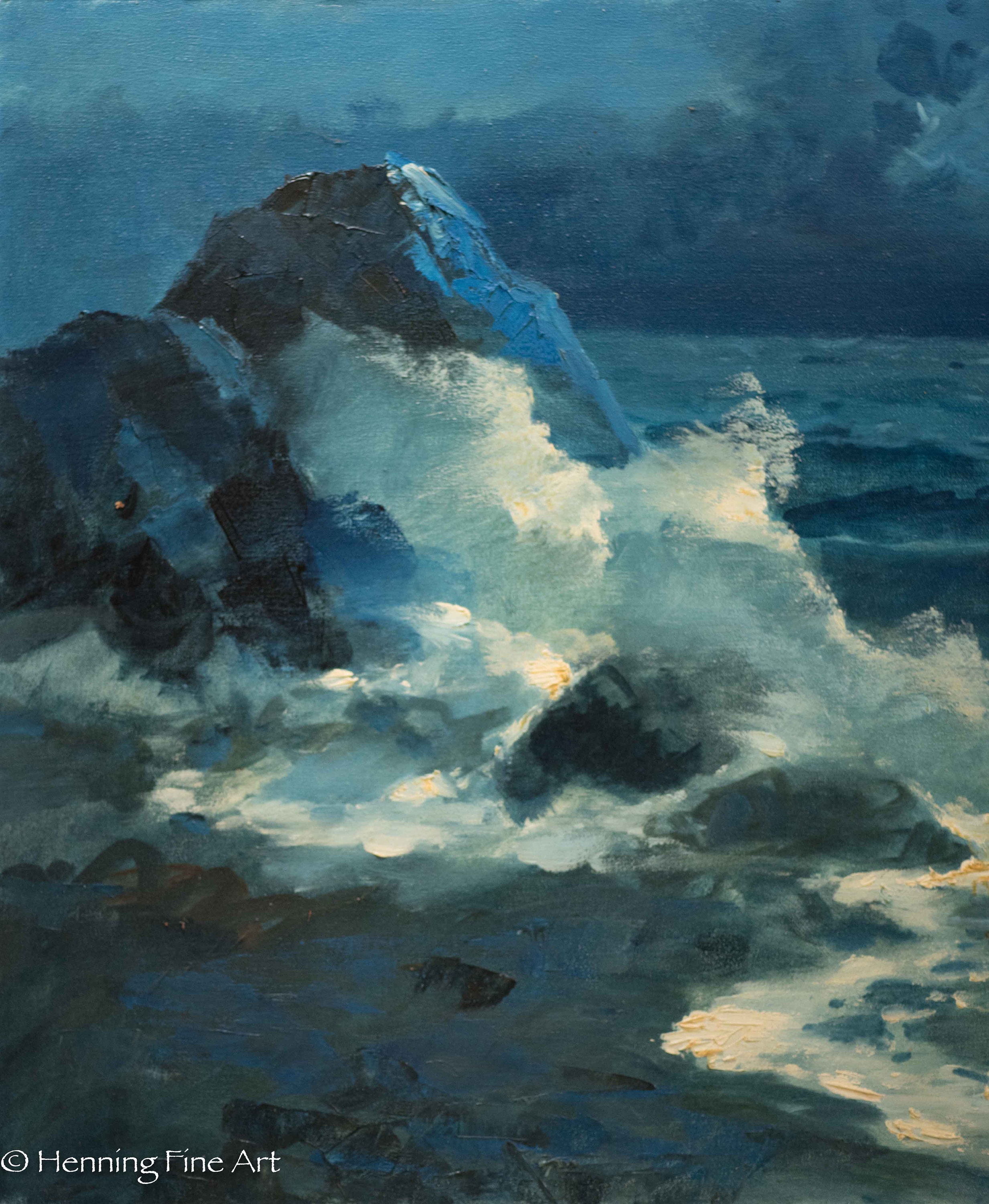 Beautiful Crispin Lopez Oil Painting Dynamic Sea Scape Signed - Etsy