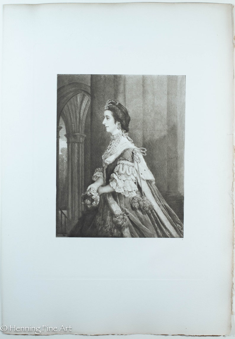 Antique Frances Cotes Photogravure Engraving of Lady Fortescue Anne ...