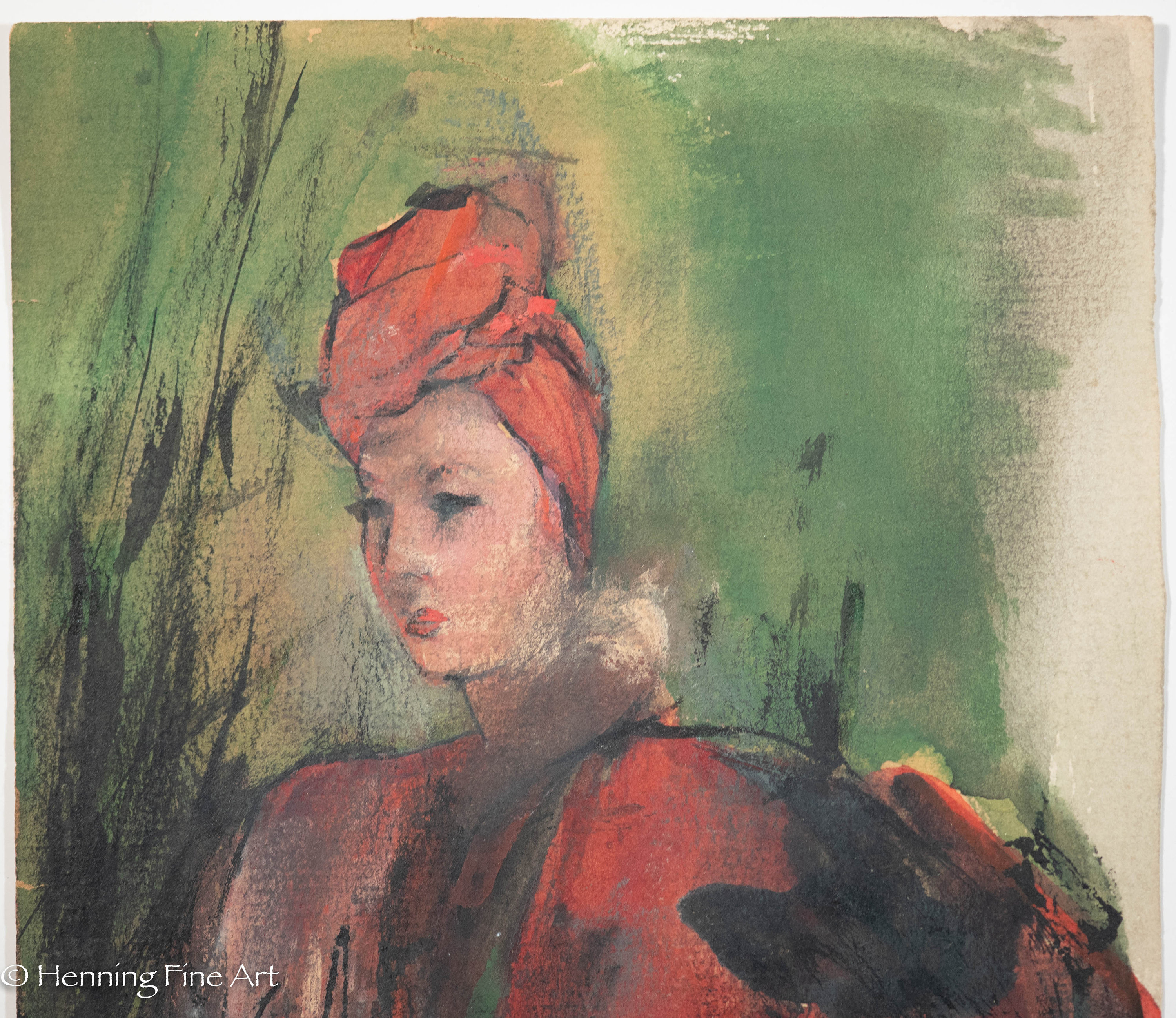 Beautiful Vintage Carl Shaffer Impressionist Figural Fashion Painting ...