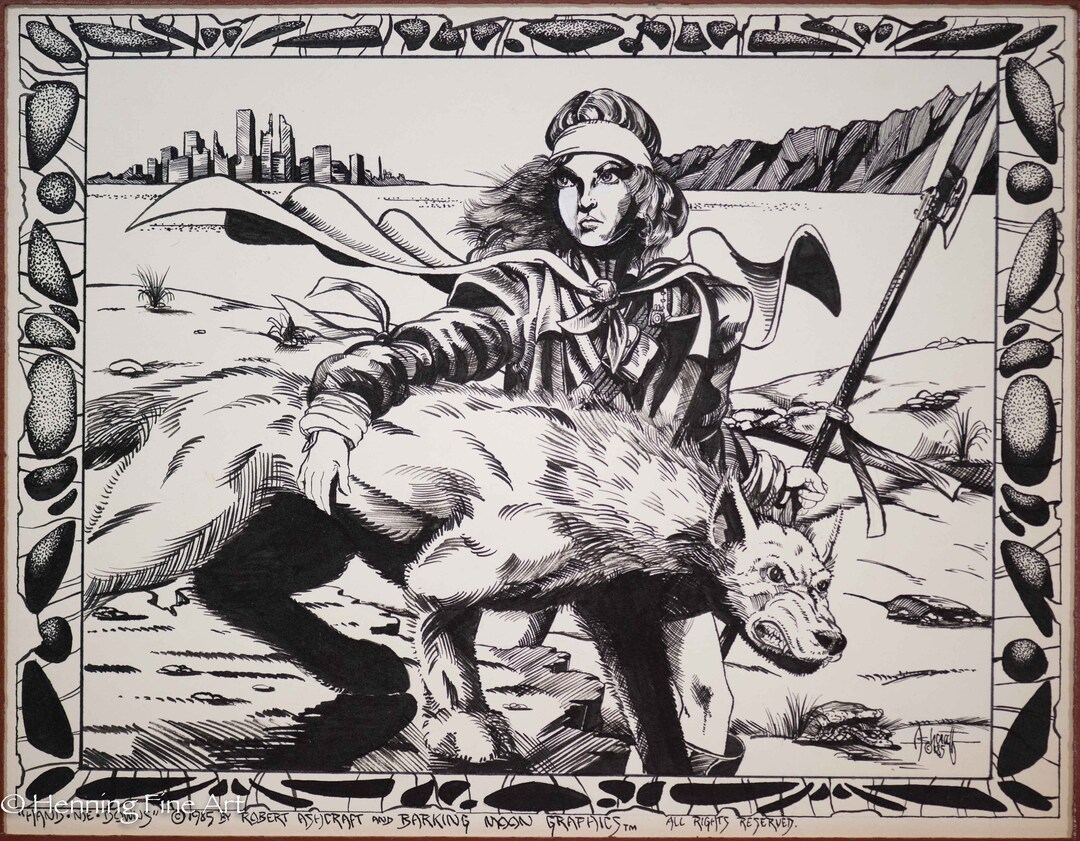 Robert Ashcraft Original Ink Drawing Science Fiction Fantasy ...